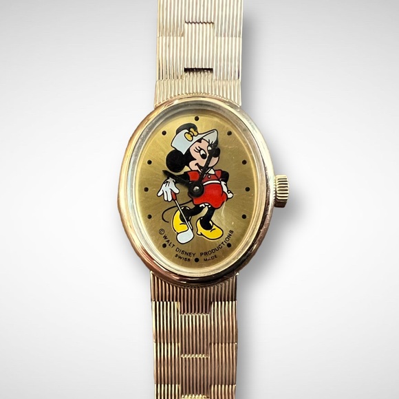 Elgin | Accessories | Vintage Elgin Disney Automatic Swiss Watch Minnie ...
